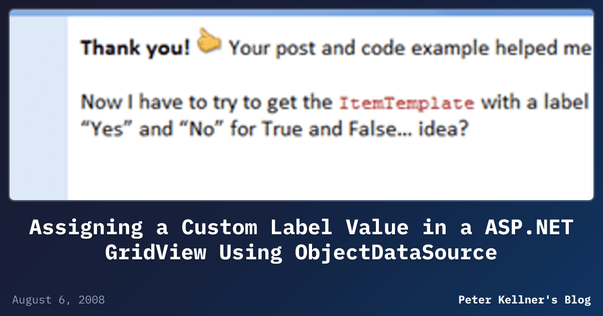 Assigning a Custom Label Value in a ASP.NET GridView Using ...