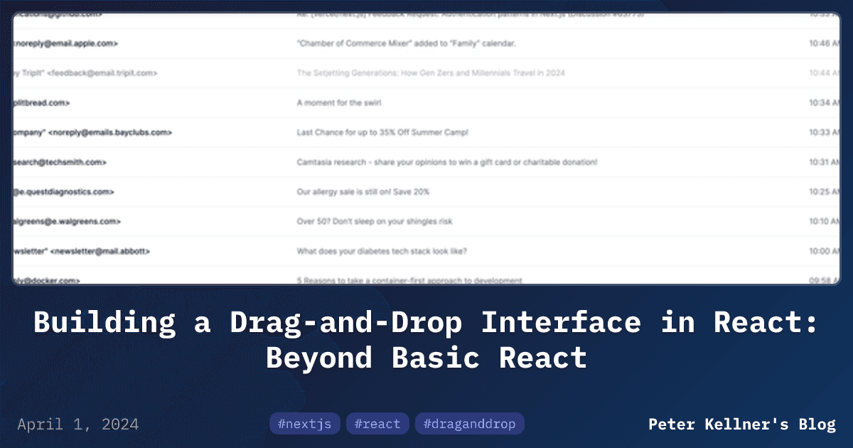 Building a Drag-and-Drop Interface in React: Beyond Basic React | Peter Kellner's Blog
