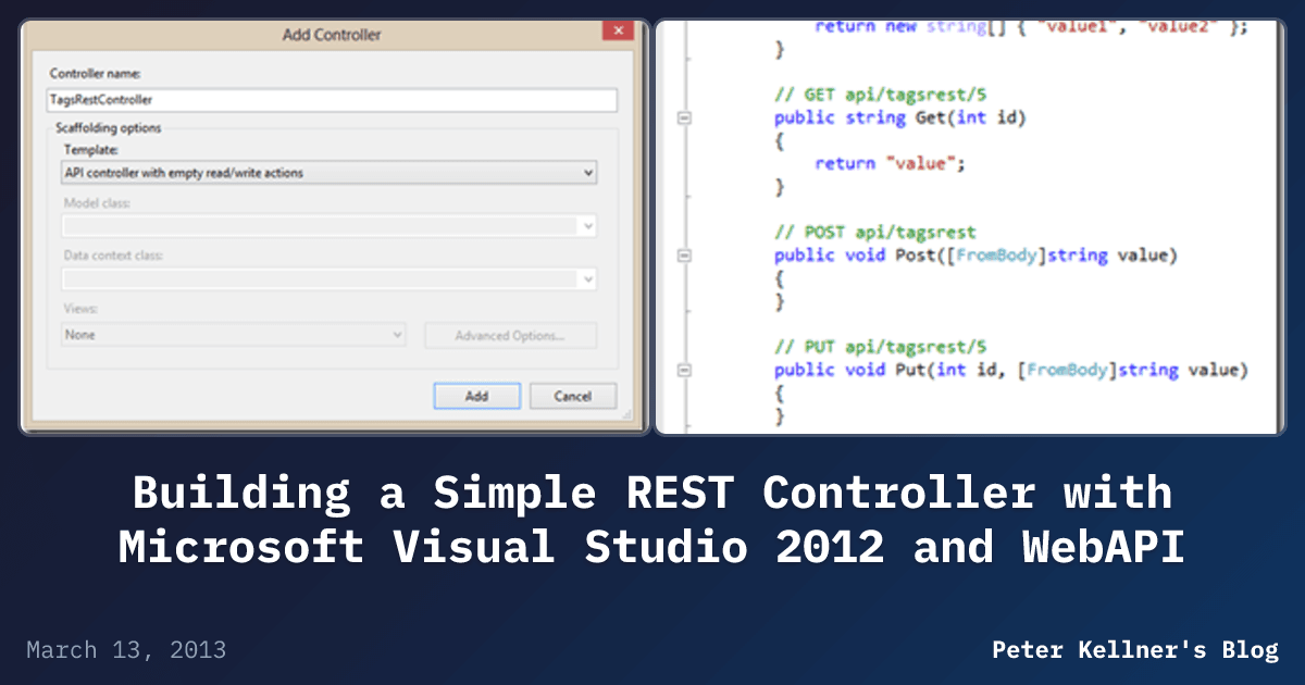 Building a Simple REST Controller with Microsoft Visual Studio 2012 and ...