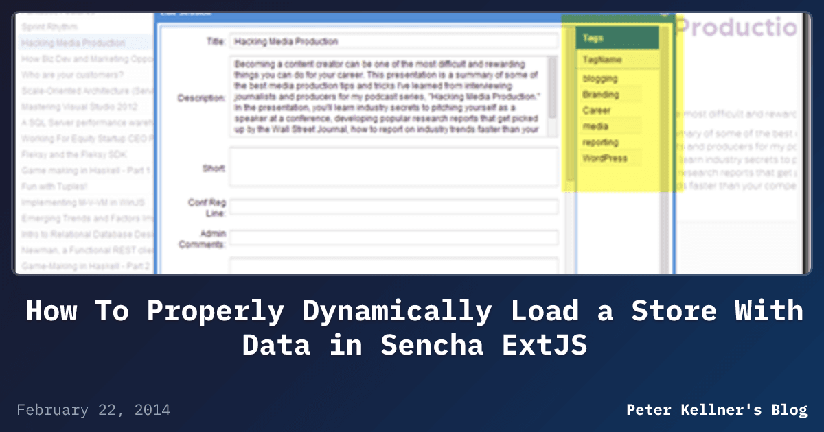 How To Properly Dynamically Load a Store With Data in Sencha ExtJS ...