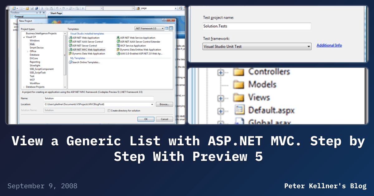 View a Generic List with ASP.NET MVC. Step by Step With Preview 5 ...